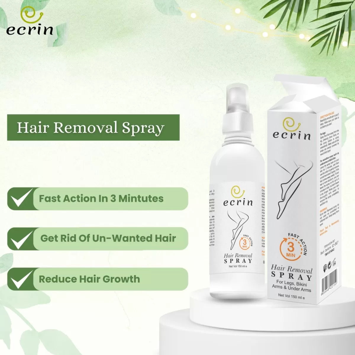ECRIN HAIR REMOVER SPRAY – THE ORIGINAL – Hypd.pk
